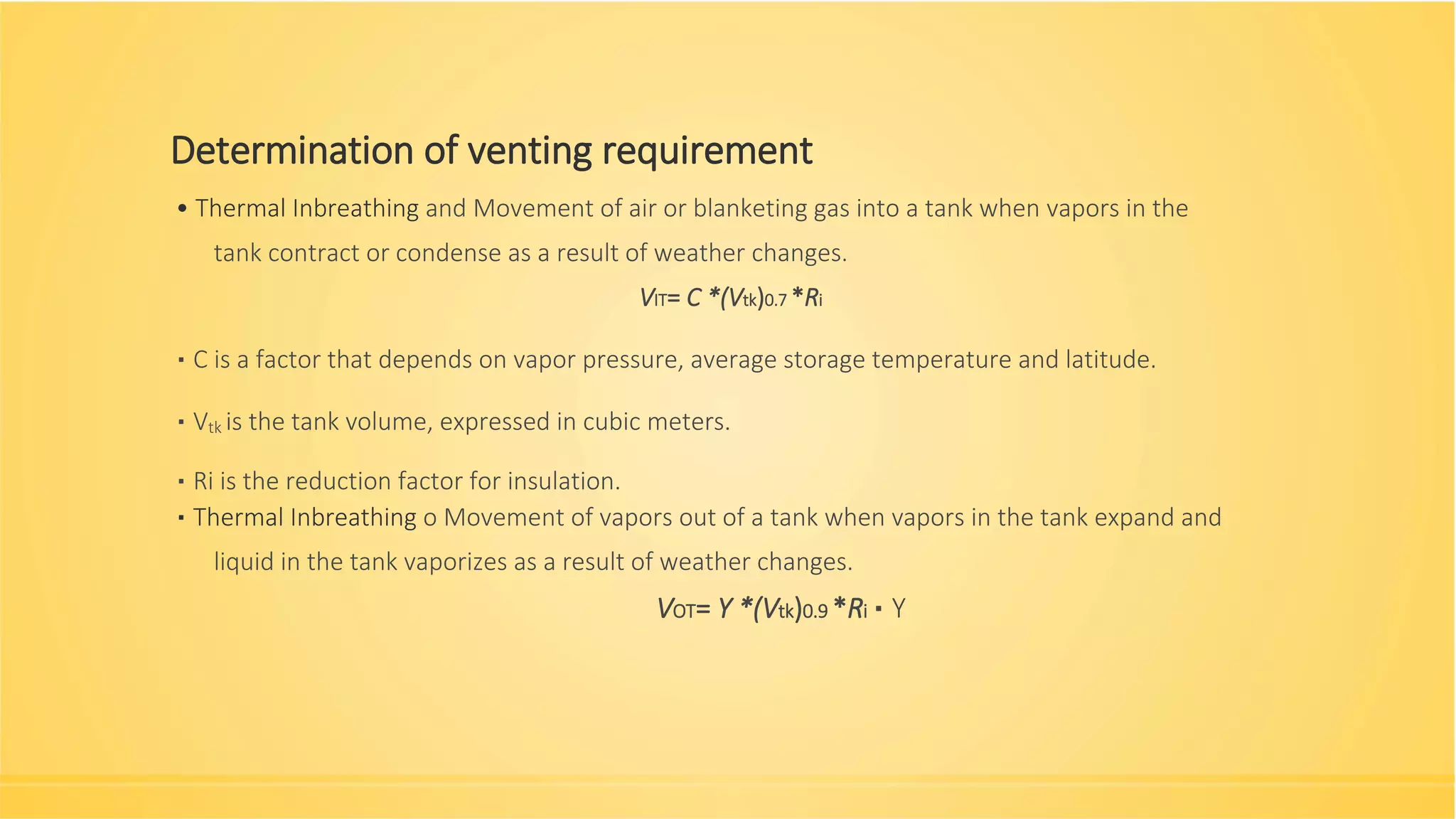Design Calculation of Venting for Atmospheric & Low Pressure Storage ...