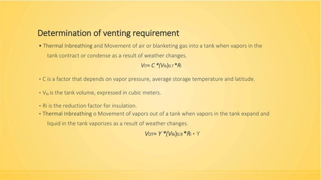 Design Calculation of Venting for Atmospheric & Low Pressure Storage ...