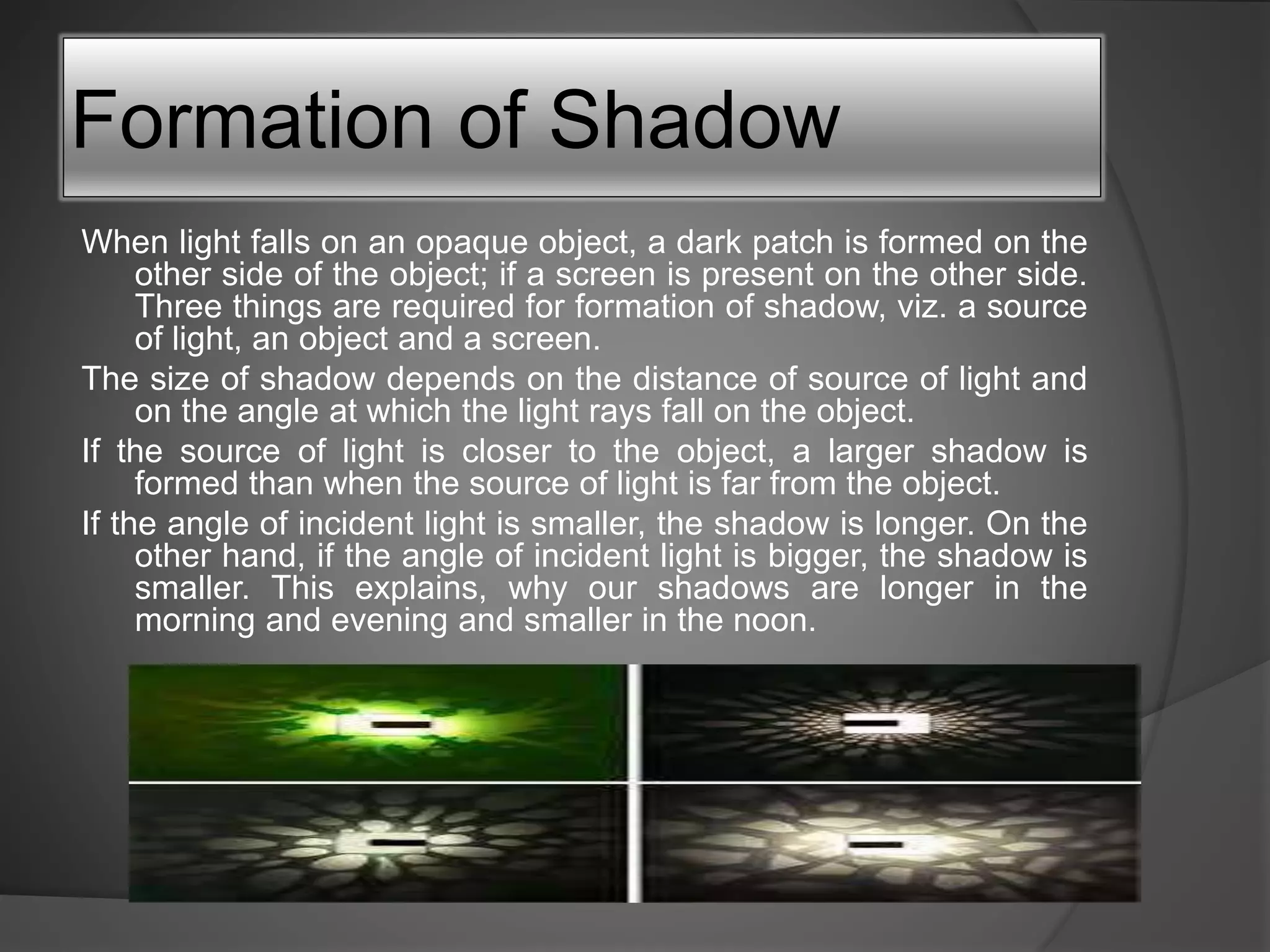 Light and shadow and reflection | PPTX