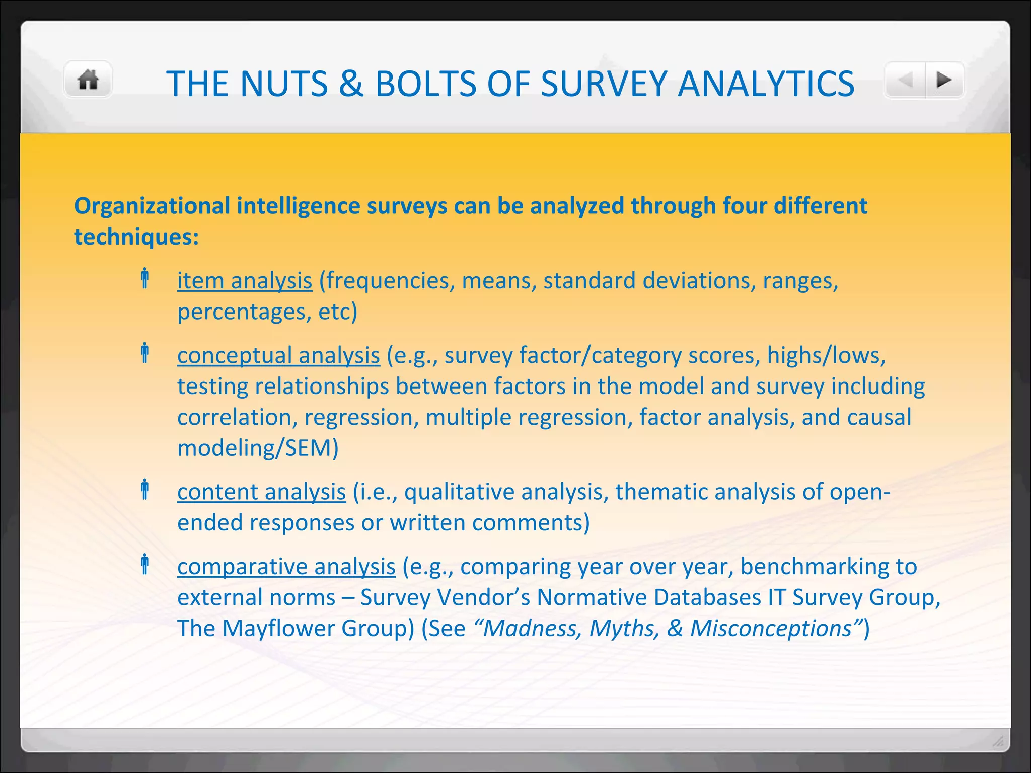 Organizational Intelligence Surveys: Models, Methods & Madness by Dr ...