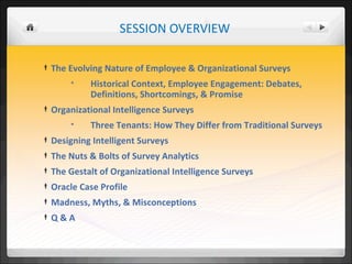 Organizational Intelligence Surveys: Models, Methods & Madness by Dr ...