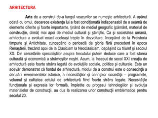 O istorie: arhitectura. | PPT