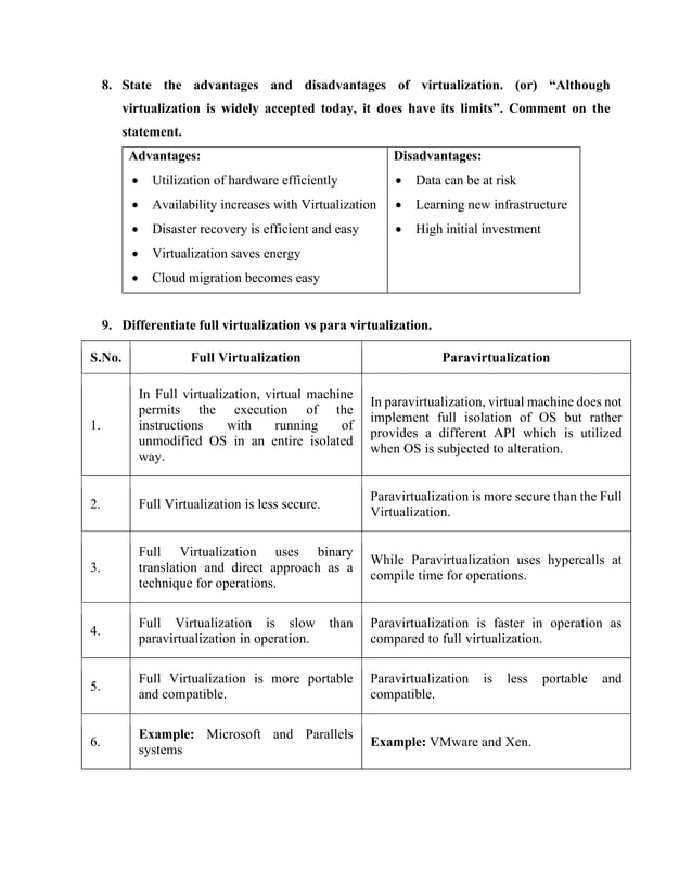 OIT552 Cloud Computing - Question Bank | PDF | Cloud Computing | Internet