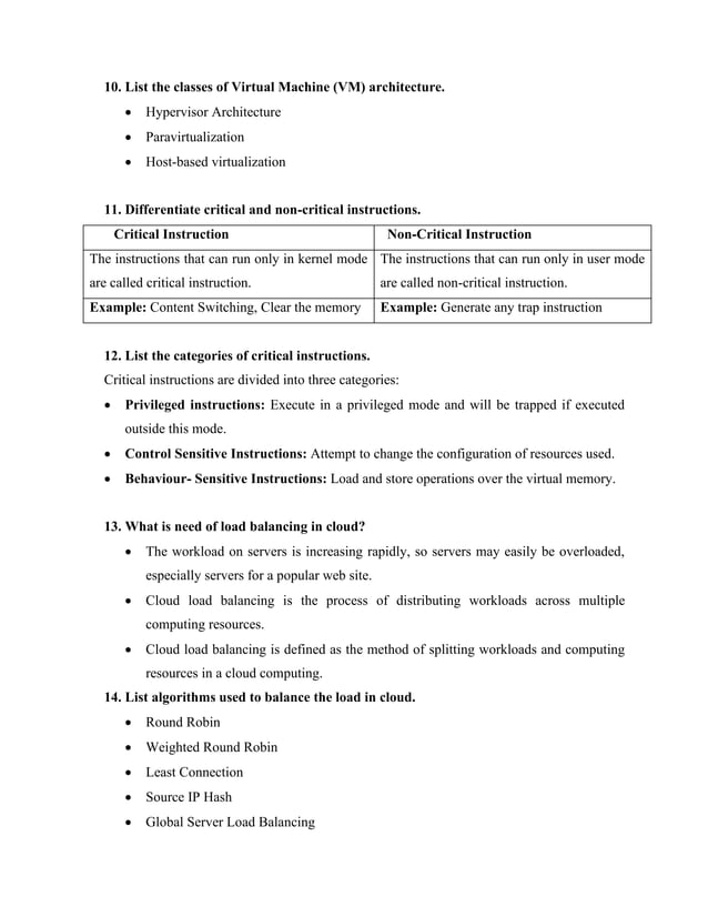 OIT552 Cloud Computing - Question Bank | PDF | Cloud Computing | Internet