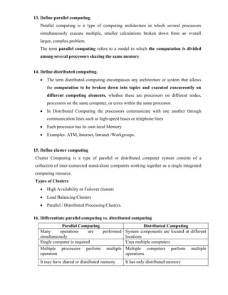 OIT552 Cloud Computing - Question Bank | PDF