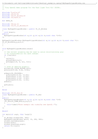 FLTK Summer Course - Part VIII - Eighth Impact - Exercises | PDF