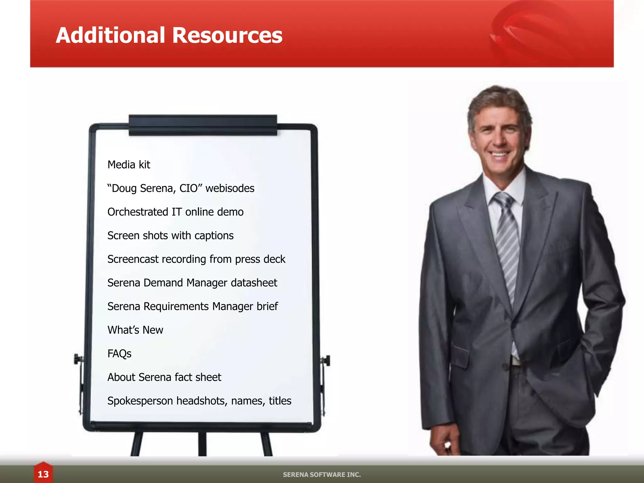 Serena Launch Briefing: Orchestrated IT | PPTX | Computer Software and Applications | Computing