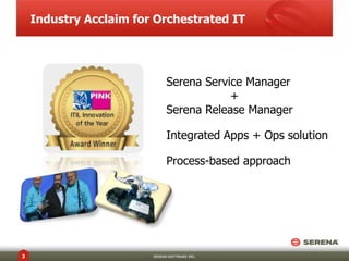 Serena Launch Briefing: Orchestrated IT | PPTX | Computer Software and ...