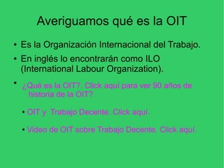 Oit y trabajo decente | ODP