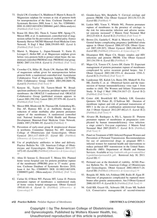 Oi vo non - prelabor rupture of membrane - acog guideline 2018 | PDF