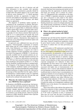 Oi vo non - prelabor rupture of membrane - acog guideline 2018 | PDF