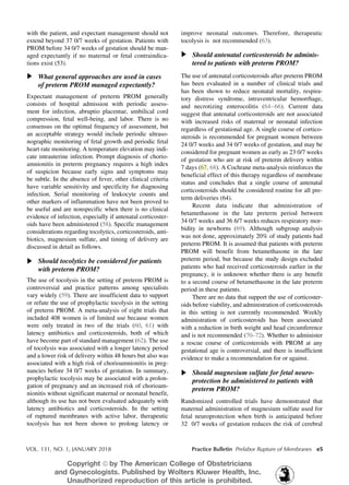 Oi vo non - prelabor rupture of membrane - acog guideline 2018 | PDF