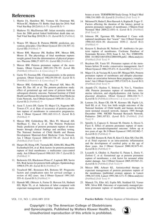 Oi vo non - prelabor rupture of membrane - acog guideline 2018 | PDF