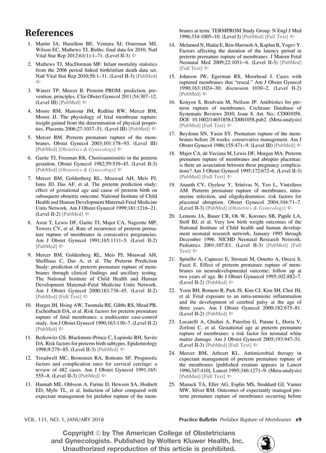 Oi vo non - prelabor rupture of membrane - acog guideline 2018 | PDF ...