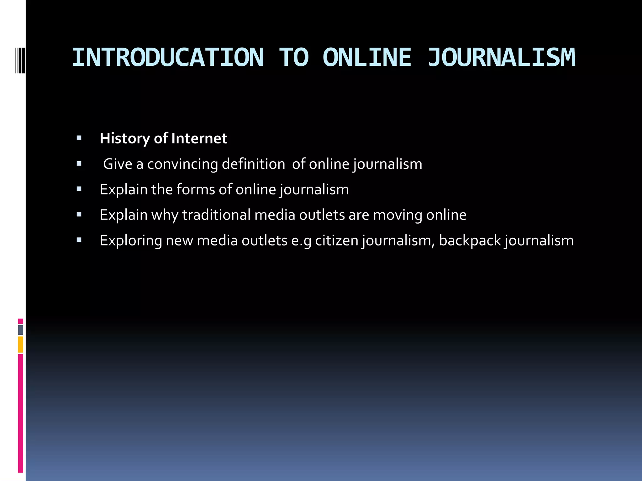 what is online journalism? | PPTX
