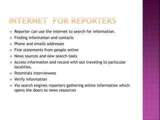 Impact of Internet on Journalism and Digital Media Ethics | PPTX