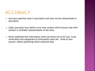 Impact of Internet on Journalism and Digital Media Ethics | PPTX