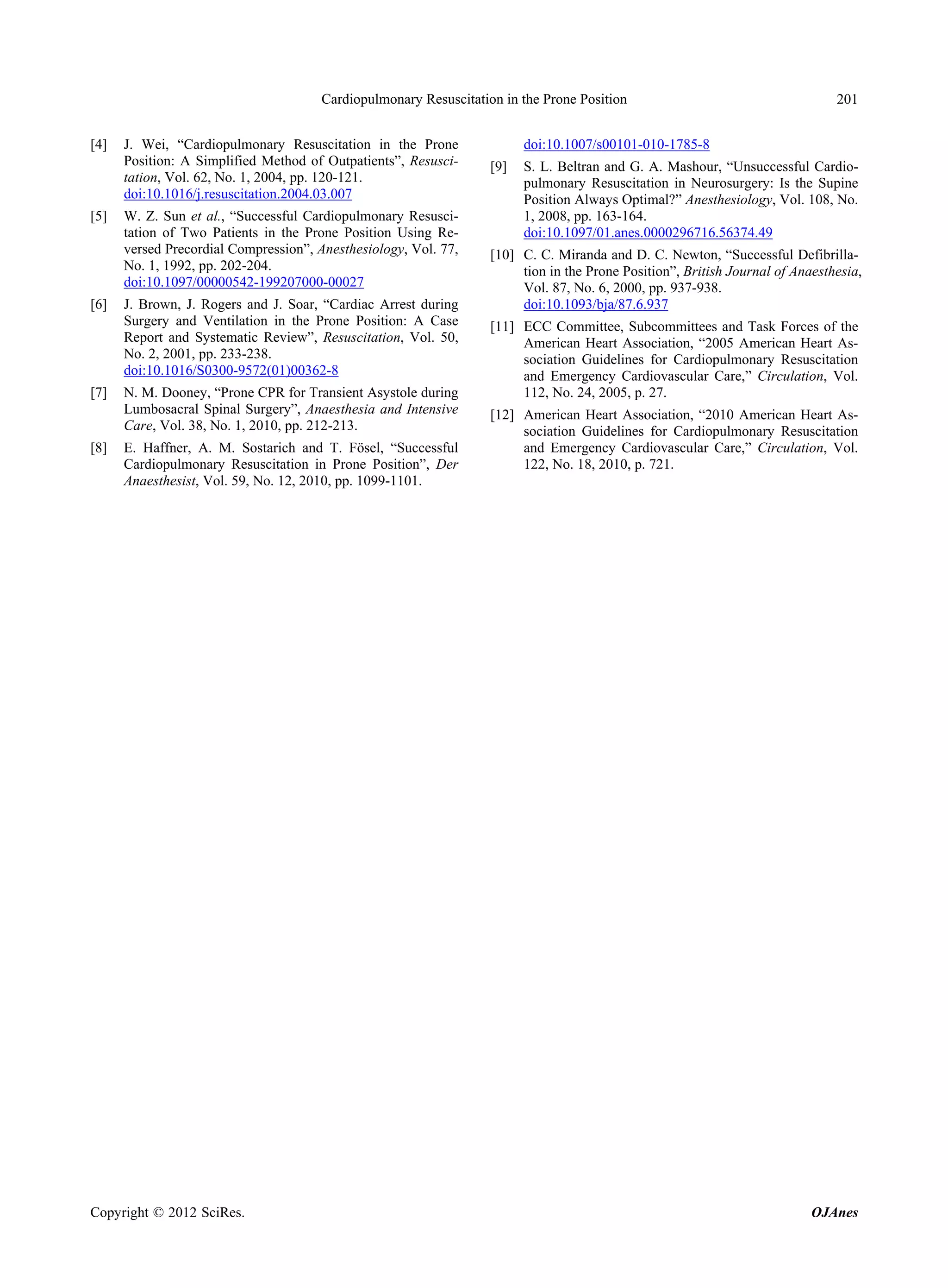 CPR in prone position | PDF