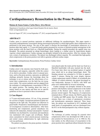 CPR in prone position | PDF