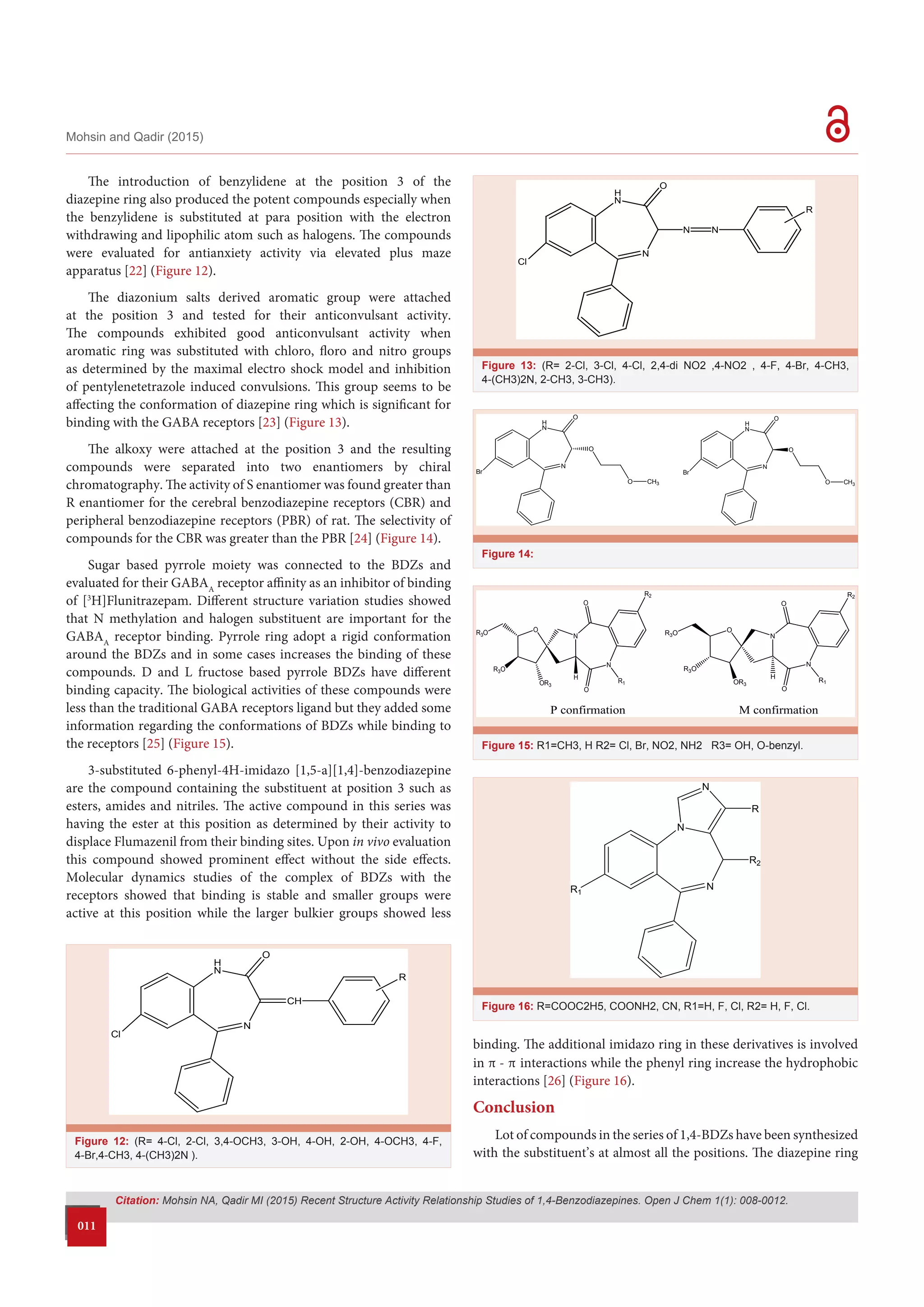 Recent Structure Activity Relationship Studies of 1,4-Benzodiazepines | PDF