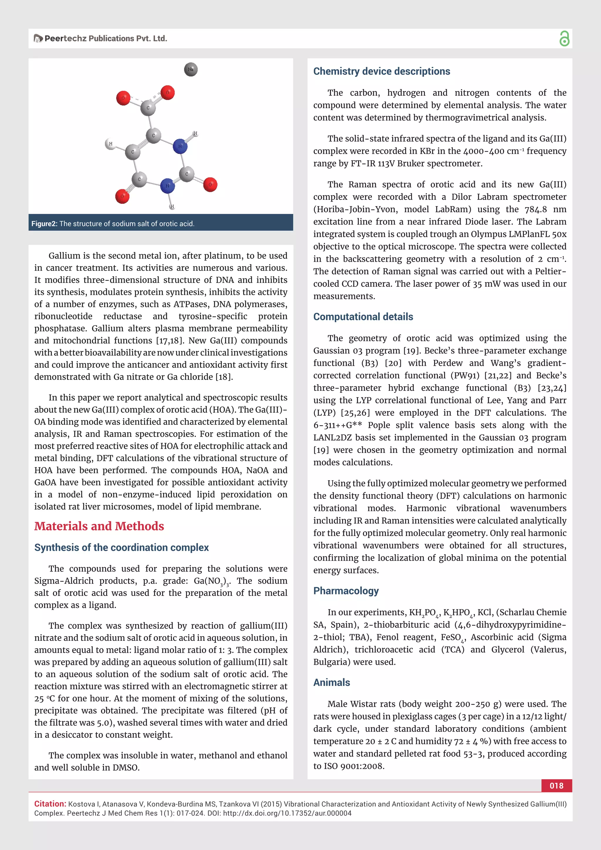 Vibrational Characterization and Antioxidant Activity of Newly ...