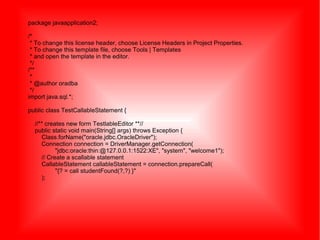 Ojdbc | PPT | Programming Languages | Computing