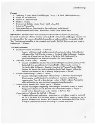 Cold War Unit Plan | PDF