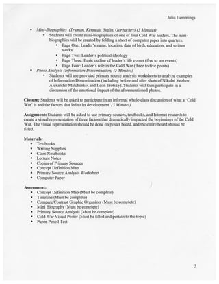 Cold War Unit Plan | PDF