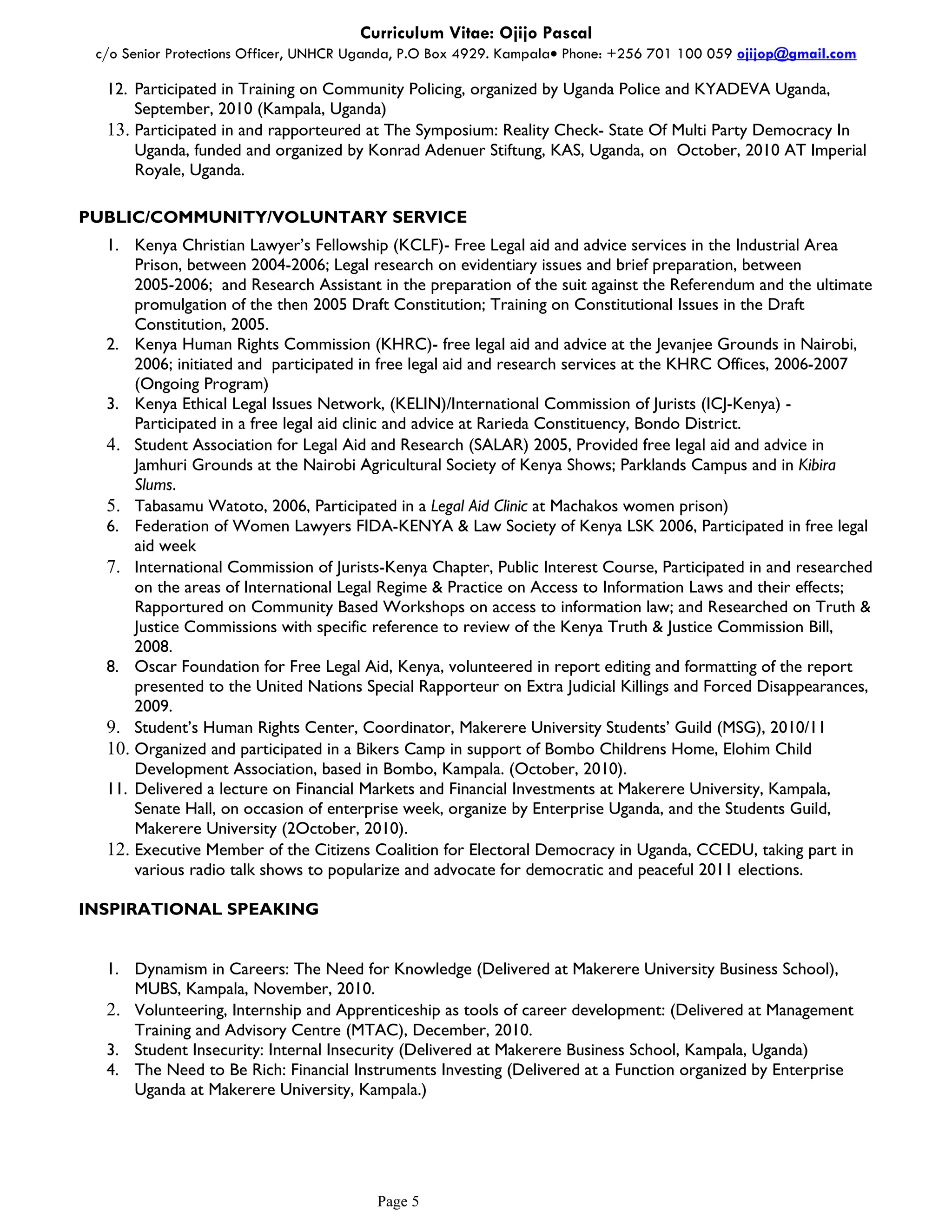 Ojijo profile & cv | DOC