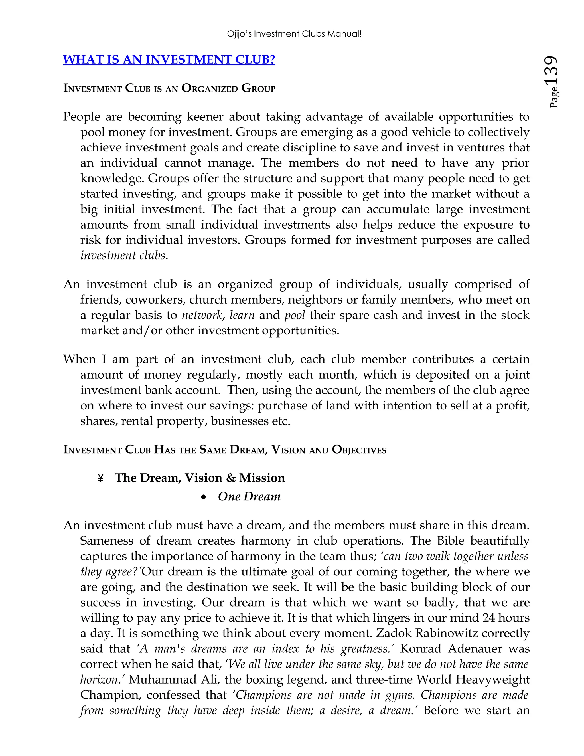 Ojijo's investments club manual | DOC