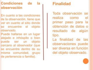 Técnicas de evaluación la observación | PPTX
