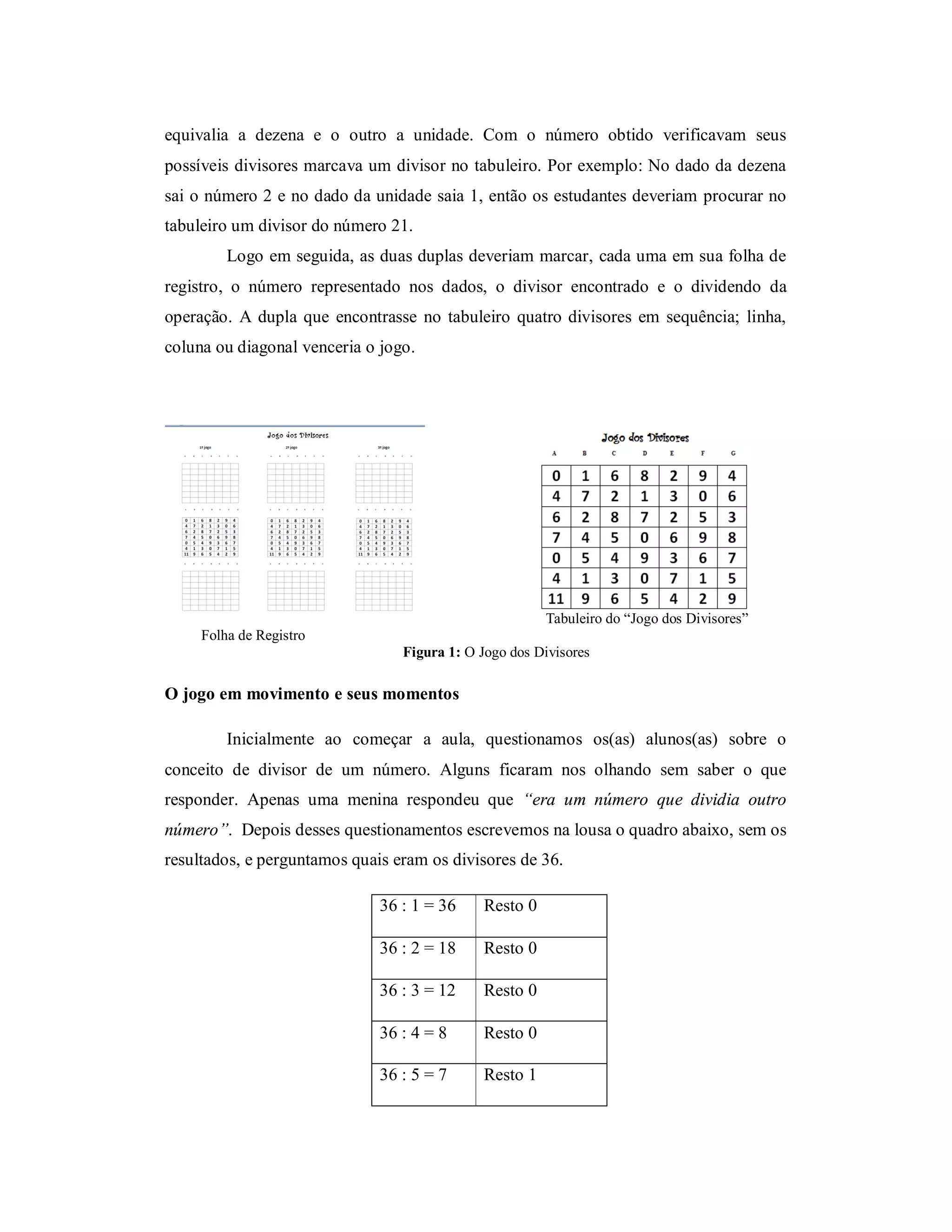 O jogo dos divisores - o jogo e a calculadora no ensino e na ...