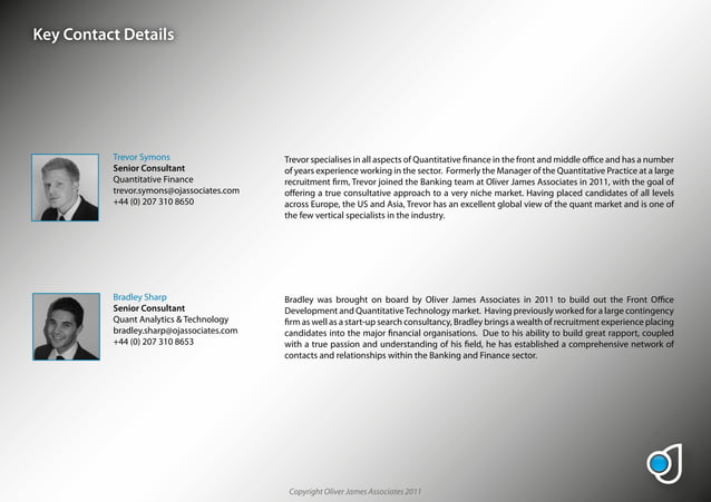 Oliver James Quant & Technology Brochure | PPT