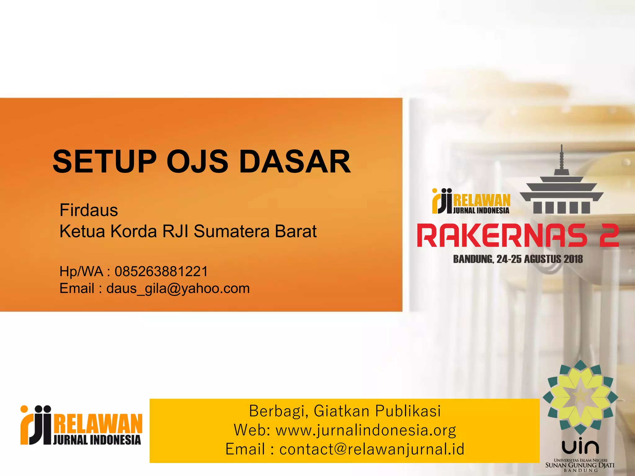 OJS FOR BEGINNER | PDF