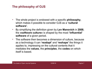 The ideals of Open Journal Systems and the Sapienza project | PPT
