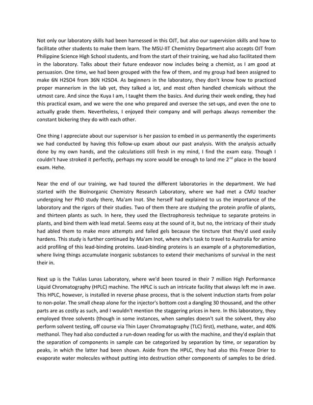 Ojt narrative report - an example | DOC | Professional School ...