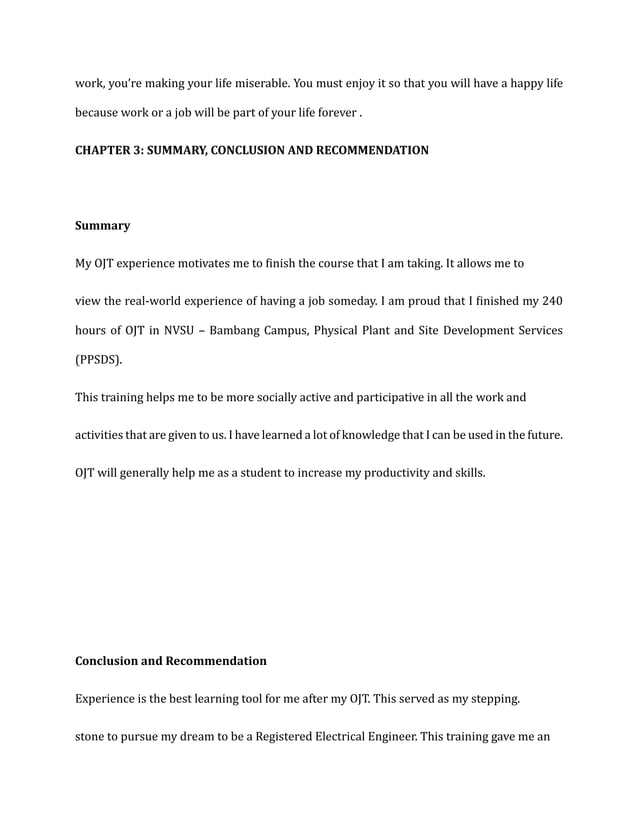 OJT-Narrative-Report.docx | Vocational Training | Careers
