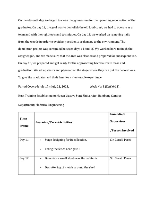 OJT-Narrative-Report.docx | Vocational Training | Careers