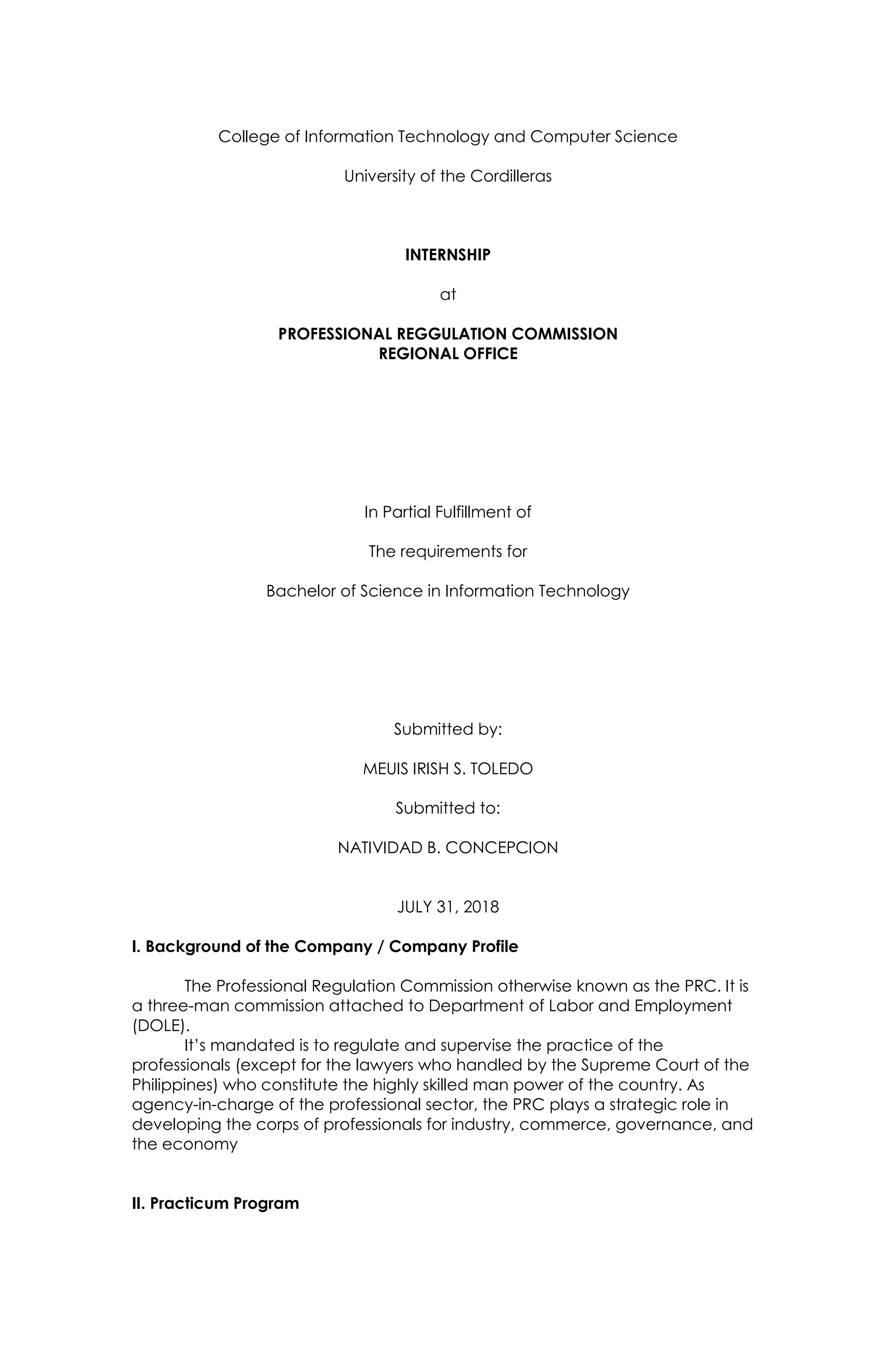 Ojt report(pdf format) | PDF