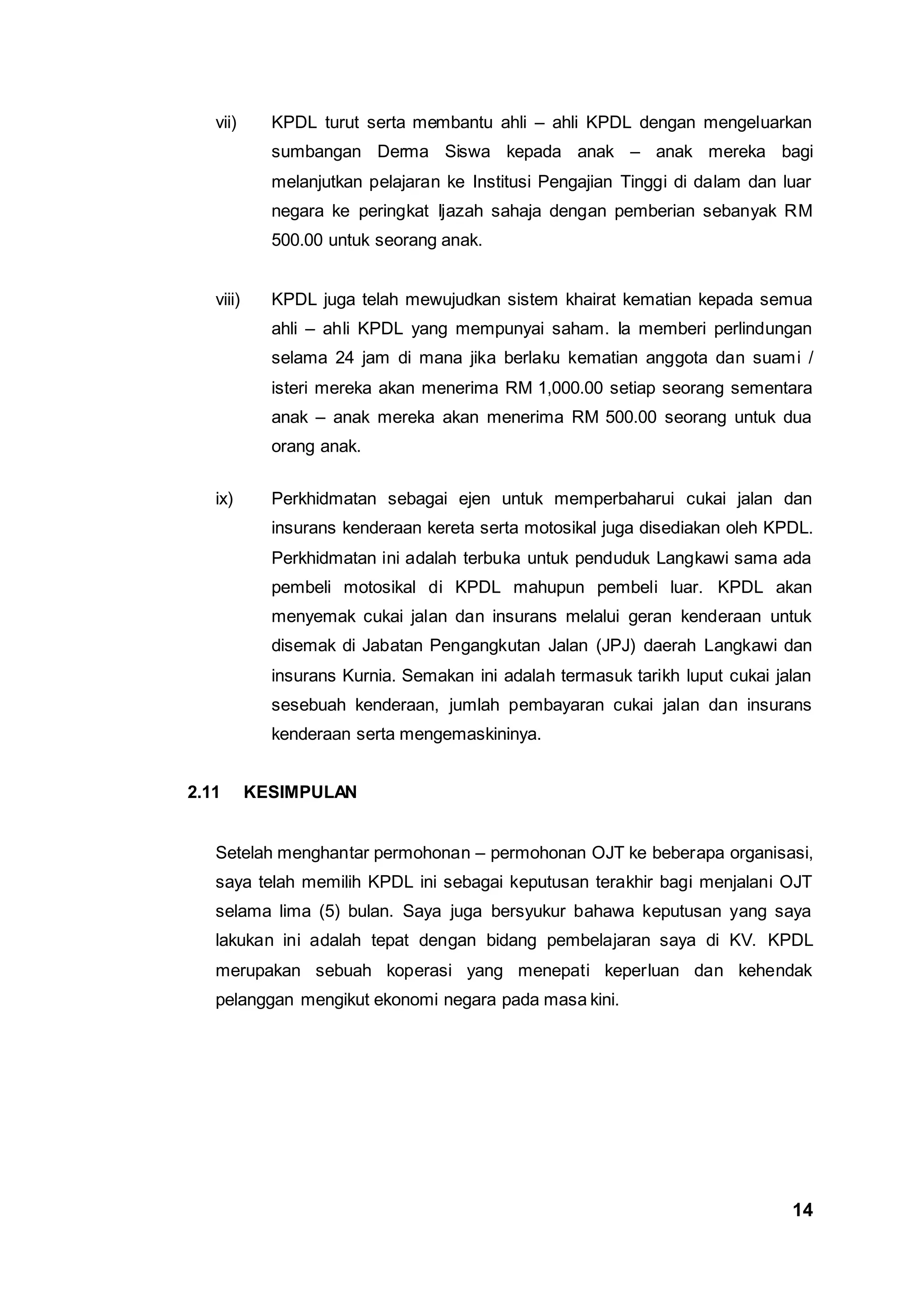 Kolej Vokasional Langkawi Laporan Latihan Industri / Praktikal ...