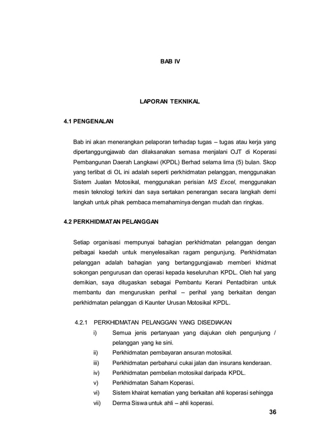 Kolej Vokasional Langkawi Laporan Latihan Industri / Praktikal 07mei2018 | DOCX