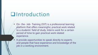 On-the-job training | PPTX