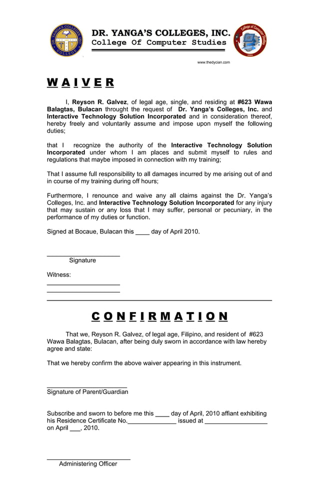 Ojt application letter | DOC | College Education | Education