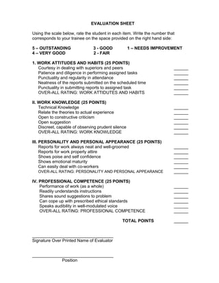 Ojt evaluation | DOC