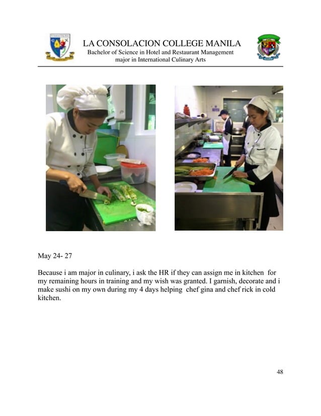 OJT portfolio | PDF | Hospitality Industry | Industries