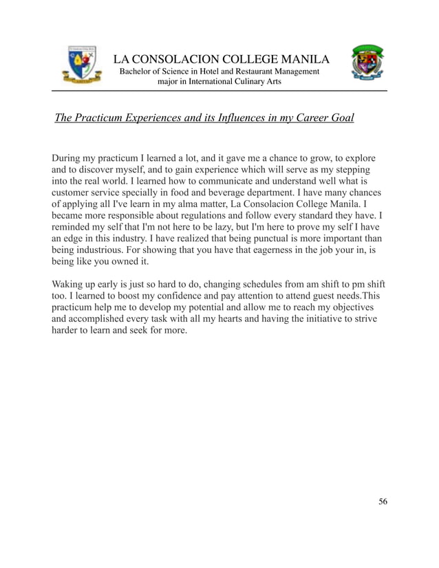 OJT portfolio | PDF | Hospitality Industry | Industries