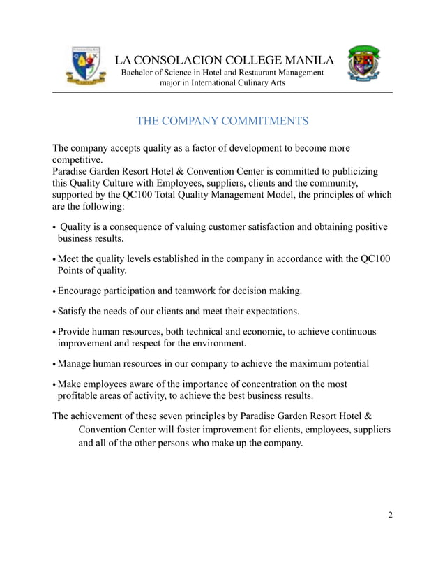 OJT portfolio | PDF | Hospitality Industry | Industries