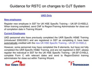 OJT INSTRUCTIONS FOR RSTC.ppt is a presentation | PPT
