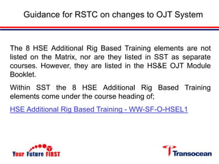 OJT INSTRUCTIONS FOR RSTC.ppt is a presentation | PPT