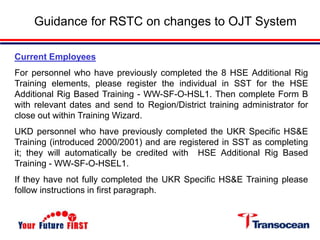 OJT INSTRUCTIONS FOR RSTC.ppt is a presentation | PPT